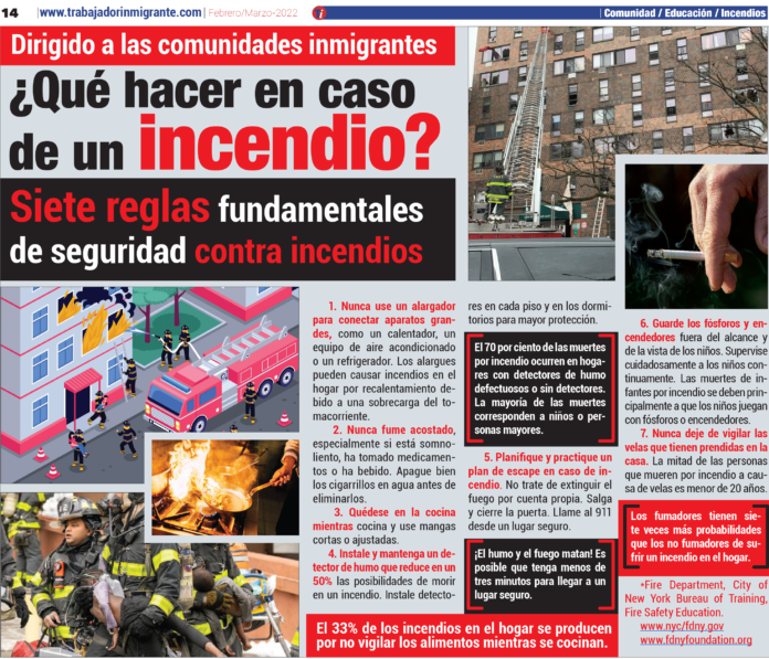 Siete reglas fundamentales de seguridad contra incendios - Trabajador ...